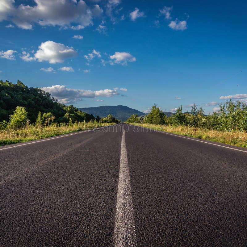 View of the empty road stock image. Image of journey - 280384945