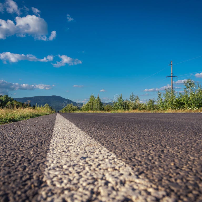 View of the empty road stock image. Image of cloud, desert - 280385587