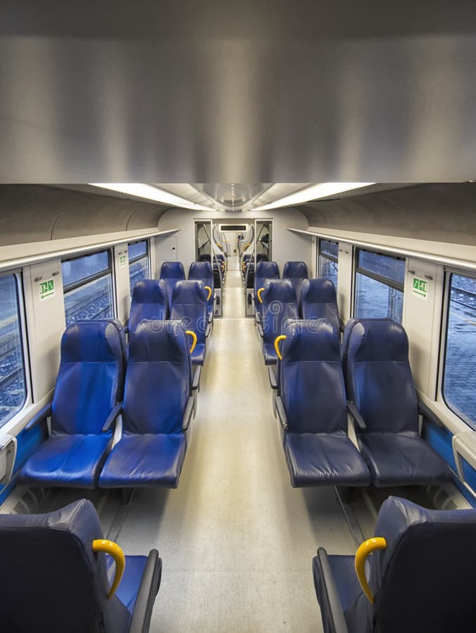 View of empty train wagon stock photo. Image of frecciarossa - 61864598