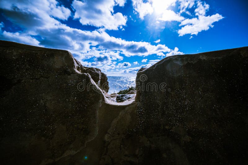 A View of the Enchanting Clouds that Float Over the Stones in Which ...