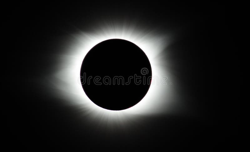 A View of the End of the Total Solar Eclipse on August 21 2017 Stock ...