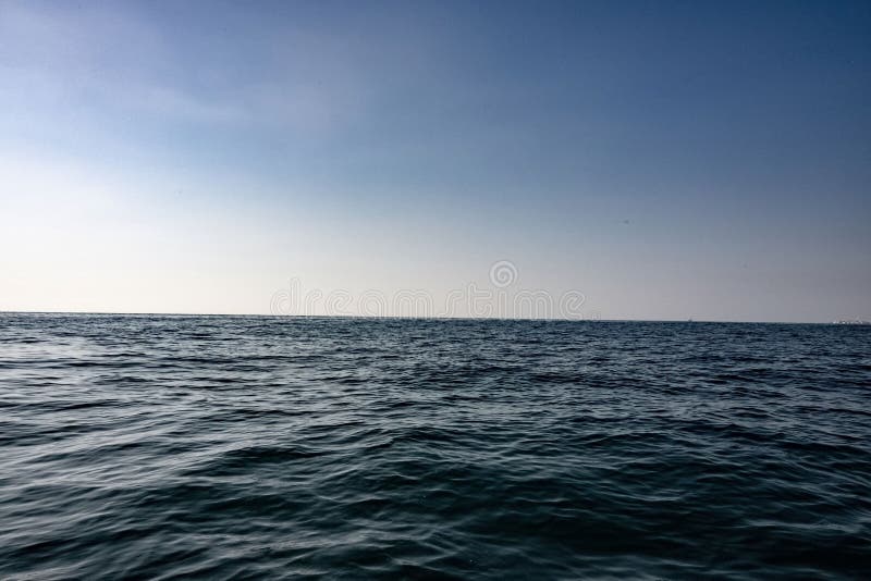 Endless sea and horizon stock photo. Image of relaxation - 218915642