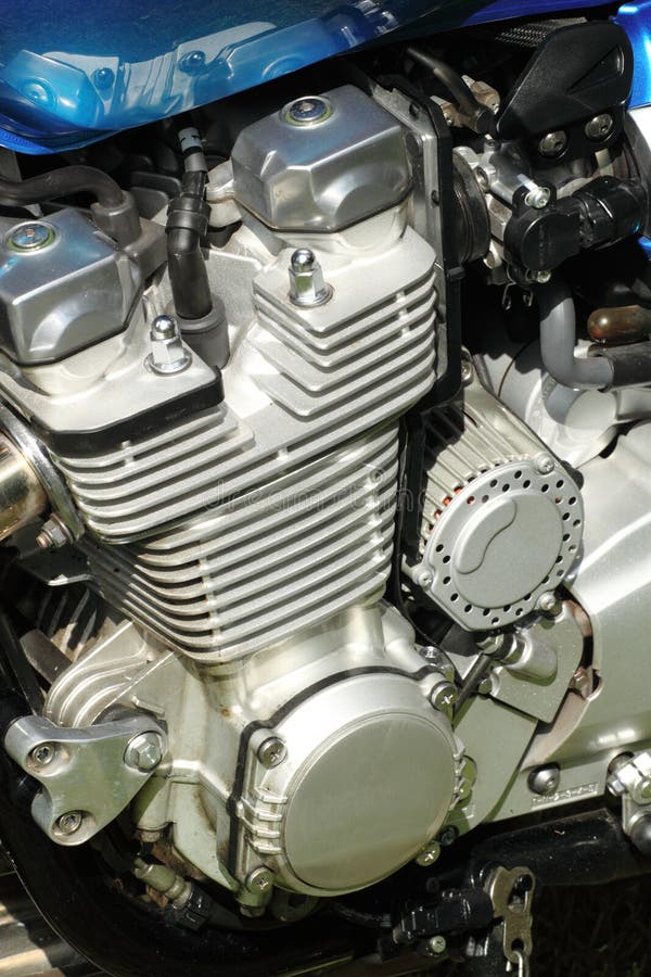 View of an Engine of Motorcycle Stock Image - Image of metal, engine ...