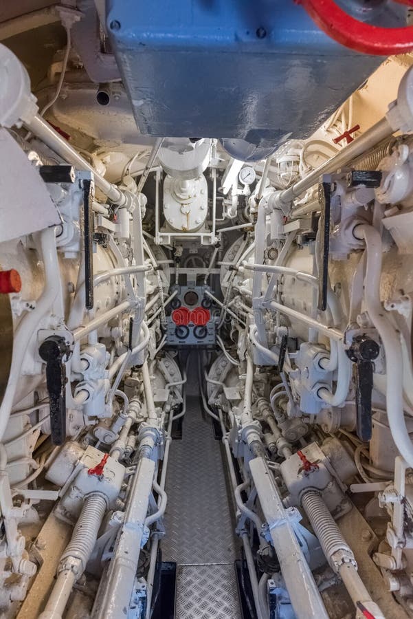 View of the Engine Room of the Ship Stock Image - Image of handle ...