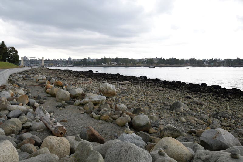A view of English Bay. stock image. Image of natural - 156782229