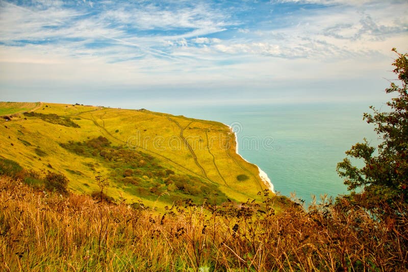 Landscape View of the White Cliffs at Dover Stock Photo - Image of ...