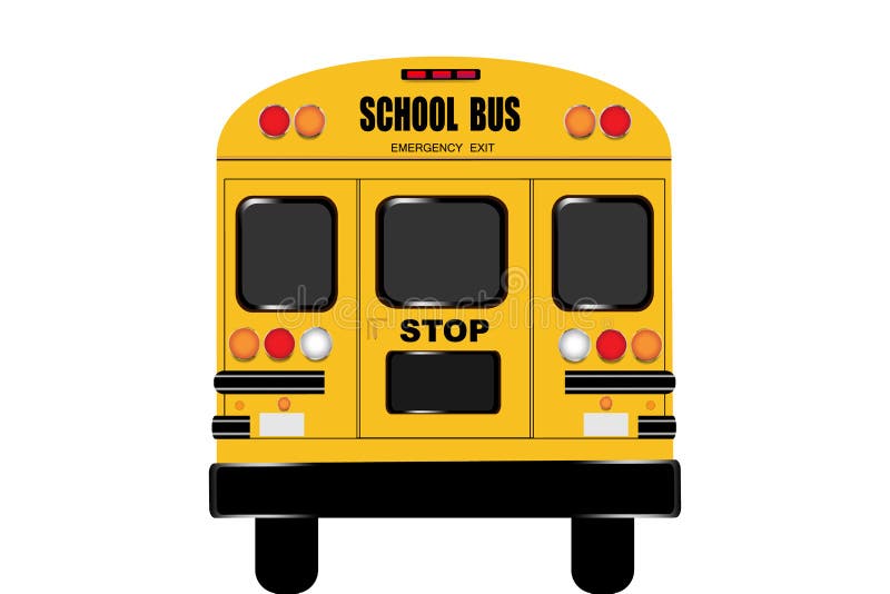 School Bus Rear Stock Illustrations – 209 School Bus Rear Stock ...