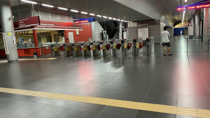 View of Entrance and Exit Gate at Malaysia MRT (Mass Rapid Transit ...