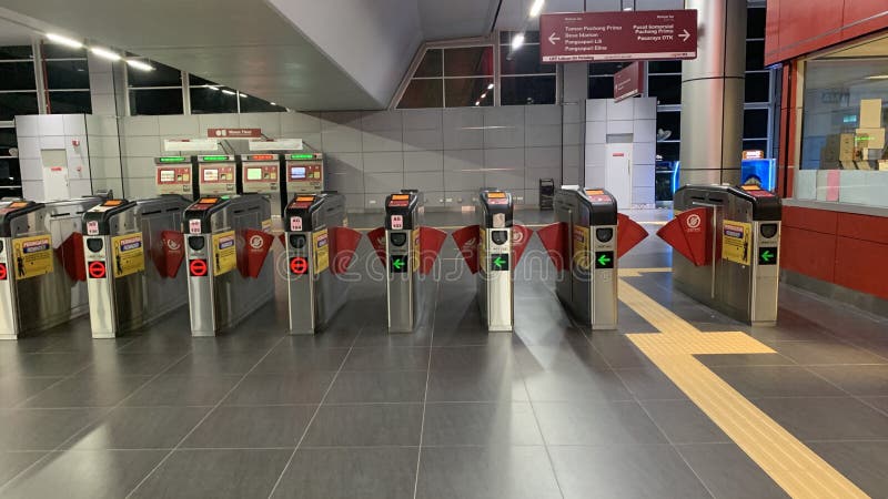 View of Entrance and Exit Gate at Malaysia MRT (Mass Rapid Transit ...