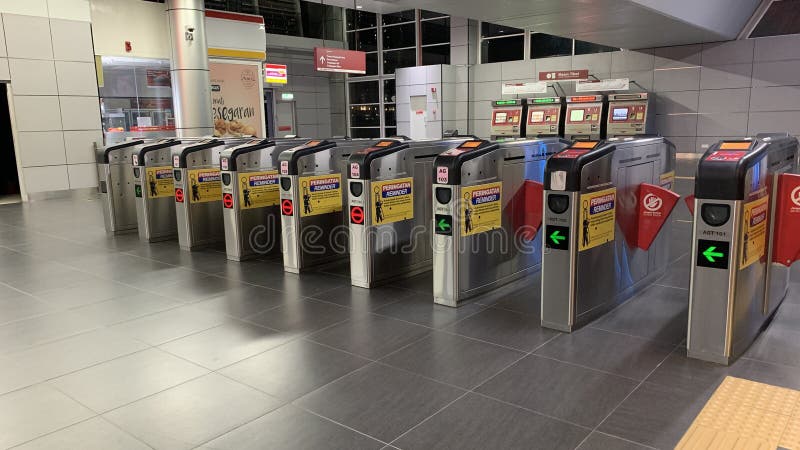 View of Entrance and Exit Gate at Malaysia MRT (Mass Rapid Transit ...