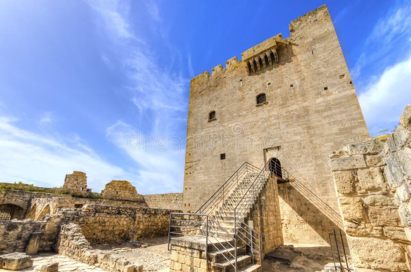 Medieval Castle of Kolossi, Limassol, Cyprus Stock Photo - Image of ...