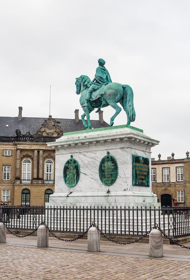 View of Equestrian Statue of Frederik V, Copenhagen, Denmark Editorial ...