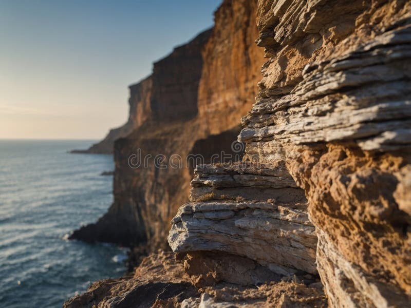 View of the Erosion on the Cliff Due To the Passage of Time. Stock ...