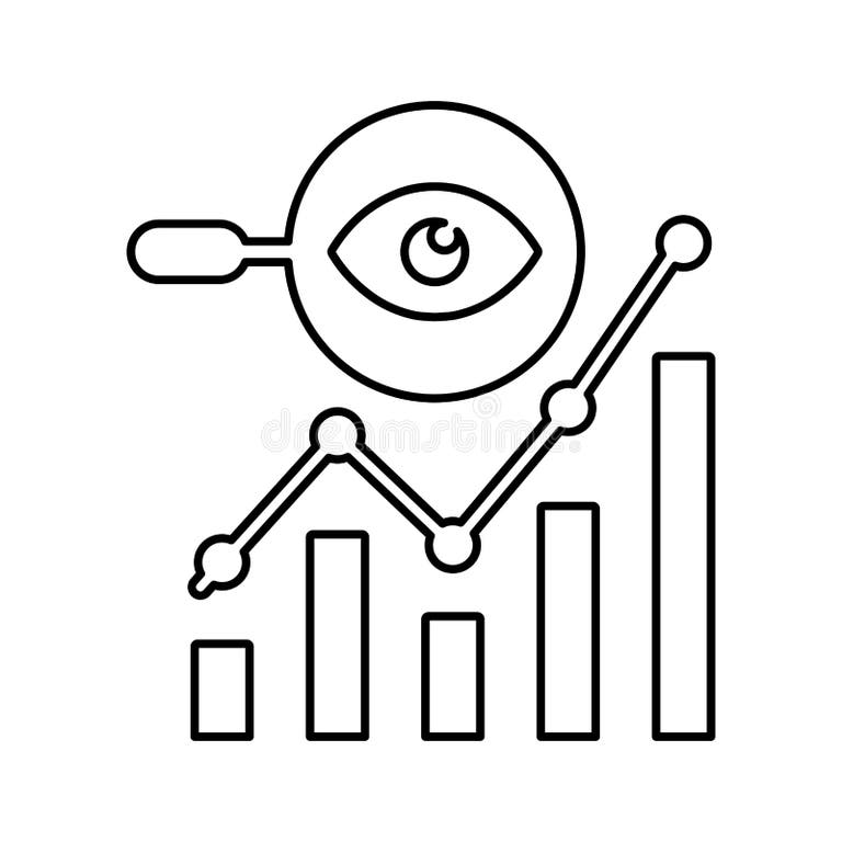 View, Estimation, Forecast Line Icon. Outline Vector Stock Illustration ...