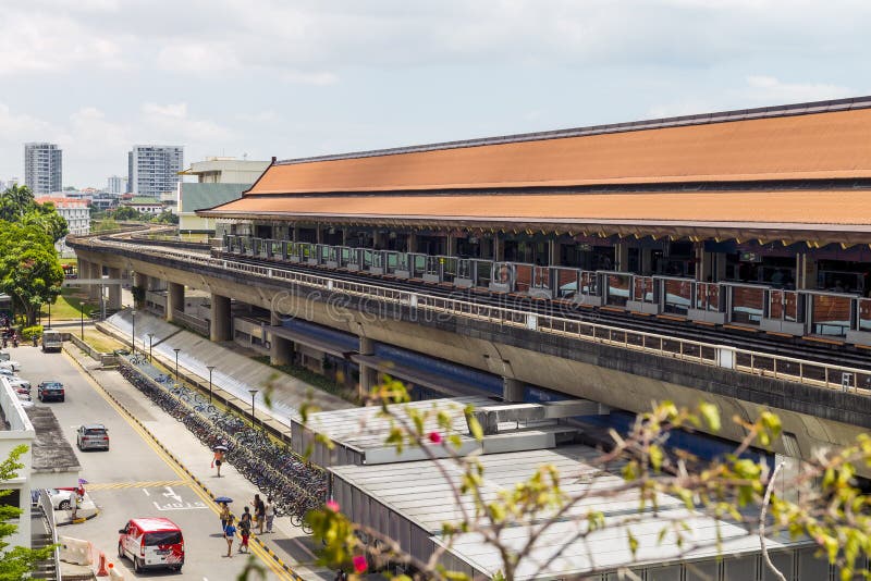 View of Eunos Mass Rapid Transit (mrt) Train Station. Editorial Stock ...