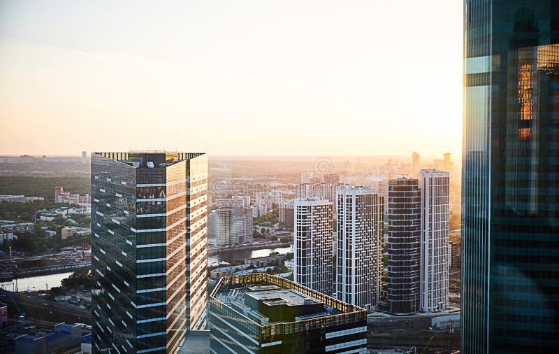View of the Evening City from a High-rise Tower. Editorial Stock Image ...