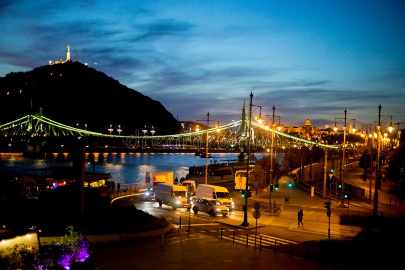 View of the Evening Old City of Budapest at Sunset Editorial Stock ...
