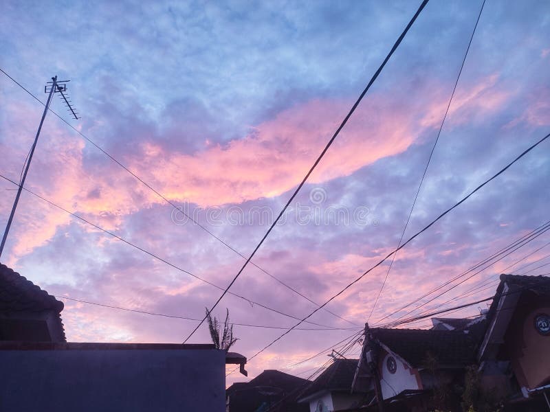 This is a View of the Evening Sky Stock Photo - Image of light, sunset ...