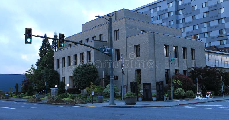 View of Everett, Washington City Hall 4K Stock Video - Video of hall ...