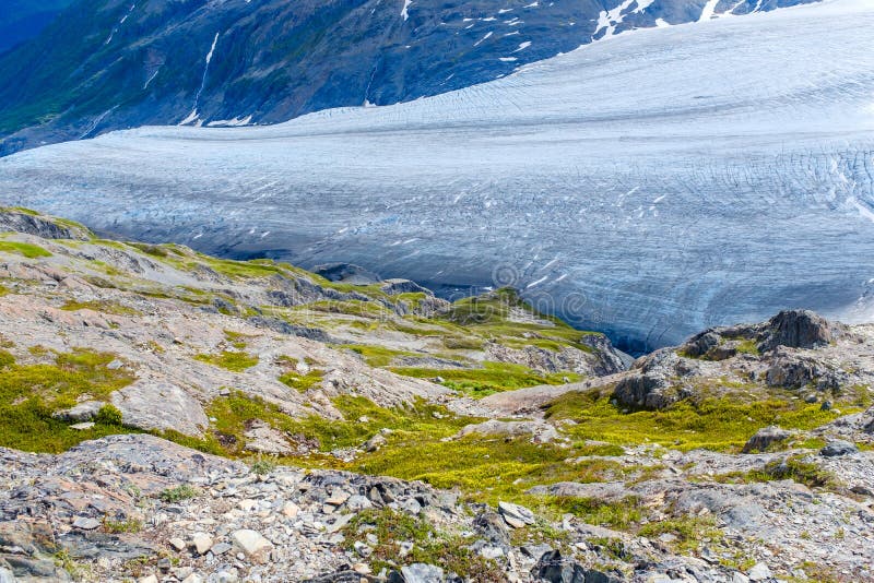 View of the Exit Glacier in Alaska, USA Stock Image - Image of gravel ... View of the Exit Glacier in Alaska, USA Stock Image - Image of gravel ...