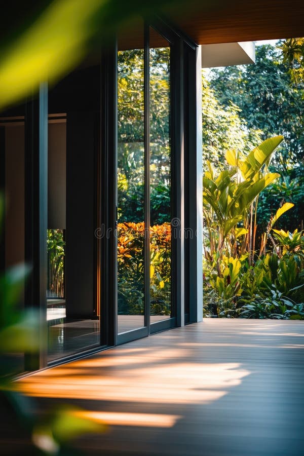 A View of the Exterior of a House from Inside, Looking Out through a ...