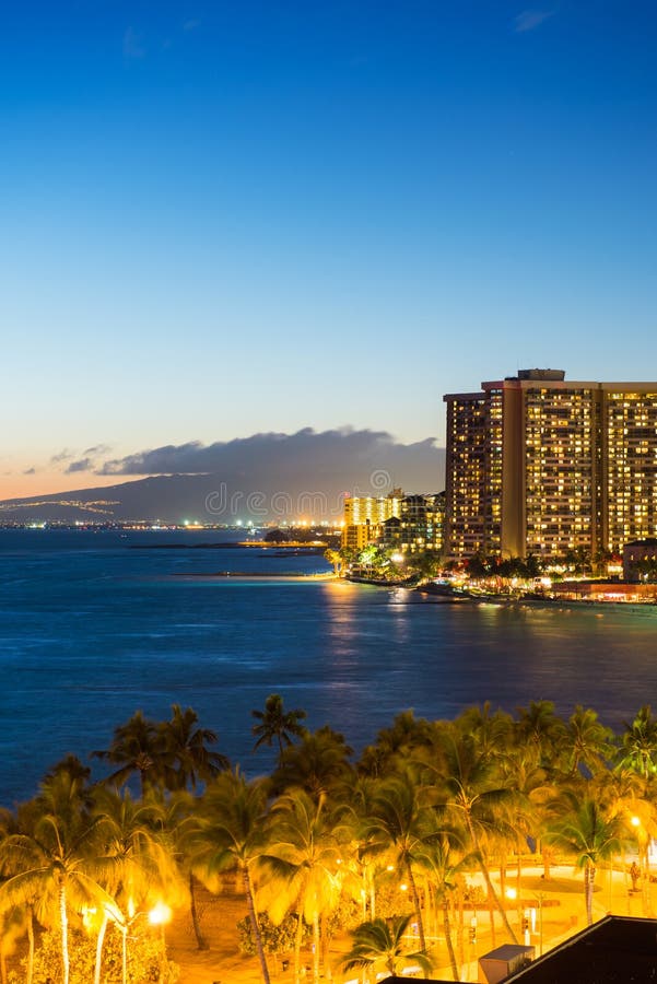 View of the Facade of the Building in Honolulu, Hawaii. Copy Space for ...