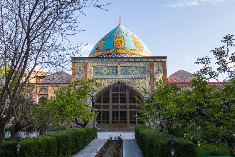 View of the Facade of the Historic `Blue Mosque` in Yerevan. Armenia ...