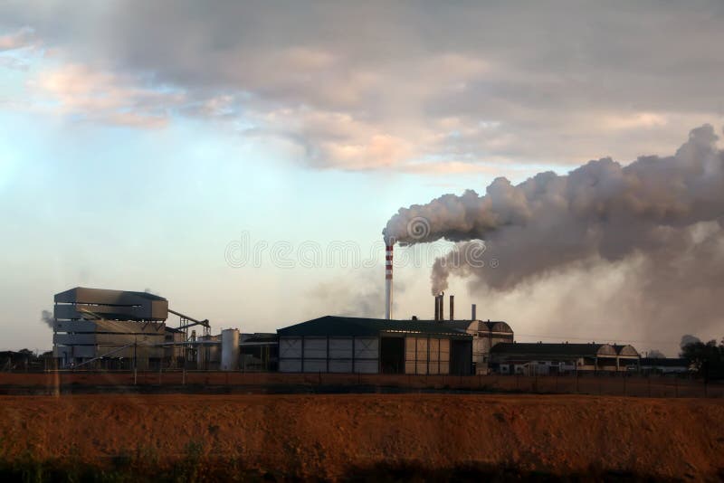 Factory Smoke Working On The Sky Stock Photo - Image of dirty, steam ...
