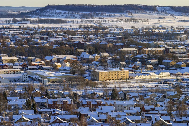 View of Falkoping in Sweden Stock Image - Image of scen, aerial: 83731671