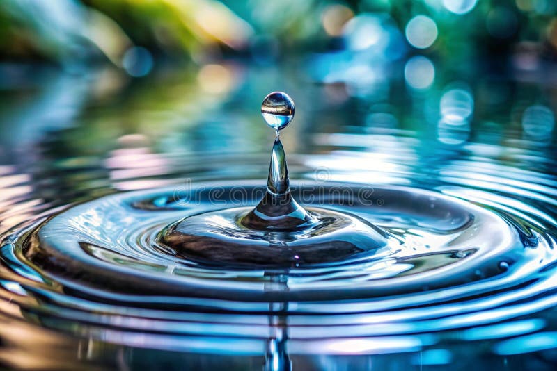 View of Falling Rain Drop stock illustration. Illustration of water ...