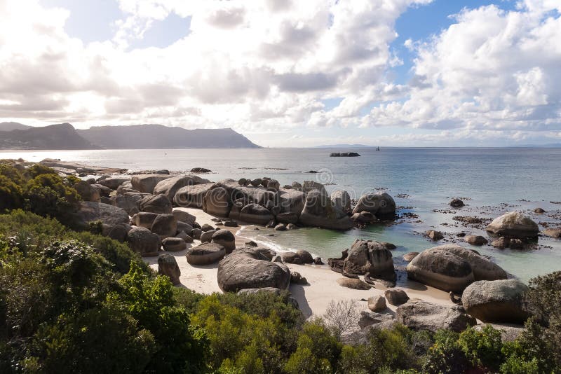 View of False Bay from the Beach at Sunrise, Fishhoek, Cape Town Stock ...