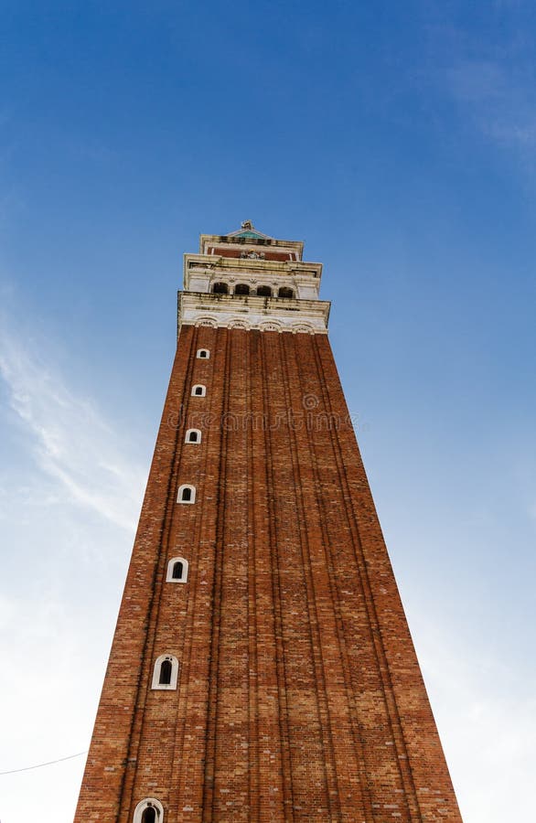 Side of Saint Marks Tower from Below Stock Photo - Image of venetian ...