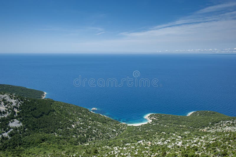 View of the Famous Lubenice Beach Stock Photo - Image of nature ...