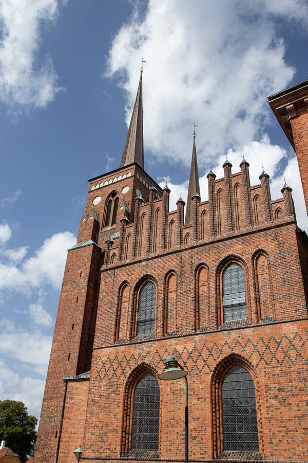View of Famous Roskilde Cathedral in Denmark Stock Photo - Image of ...