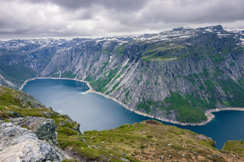 View of the Famous Trolltunga and the Surrounding Area Near Odda ...