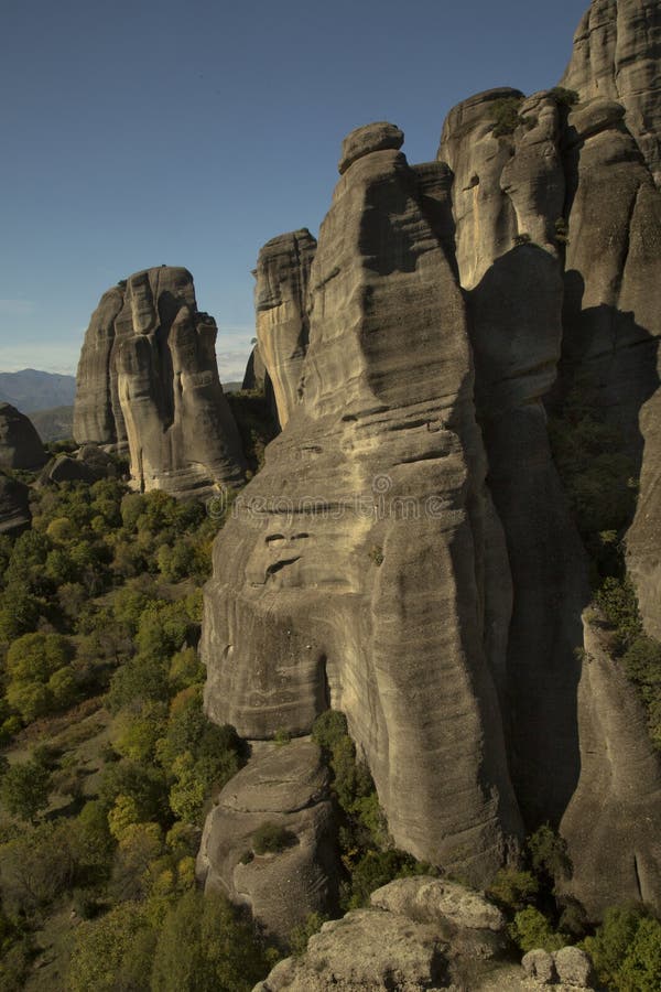 View of the Famous Valley of the Rocks in Meteora. Stock Image - Image ...