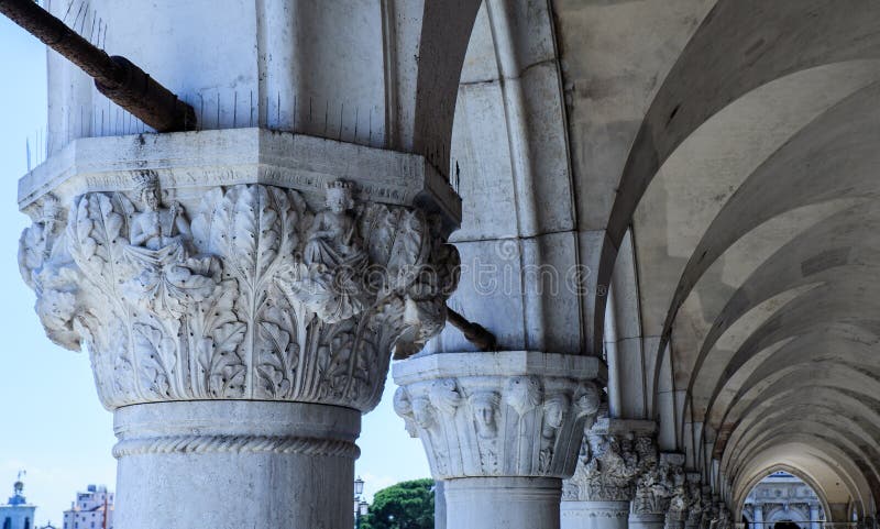 Columns of Venice stock image. Image of flowers, columns - 26729789