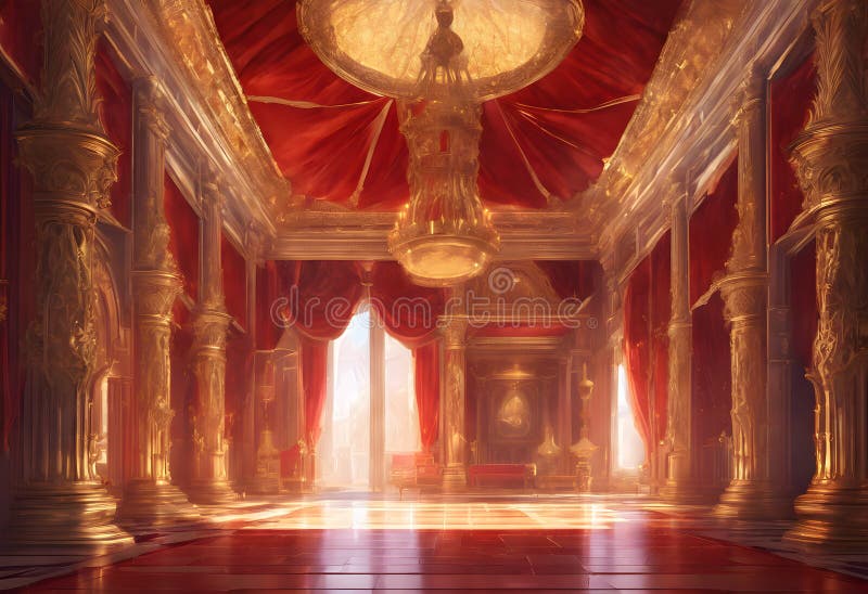 A View of a Fantasy Royal Palace Stock Illustration - Illustration of ...