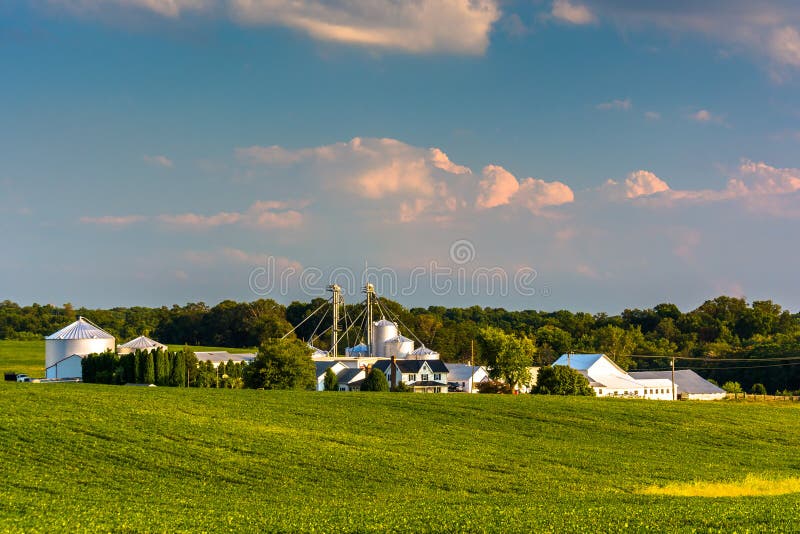 View of a Farm in Rural Howard County, Maryland. Stock Photo - Image of ...