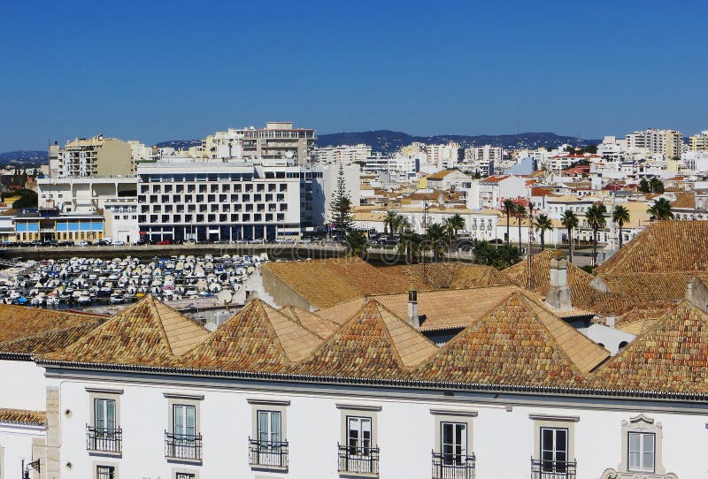 View of the Faro (Faro, Portugal) Stock Image - Image of white ...