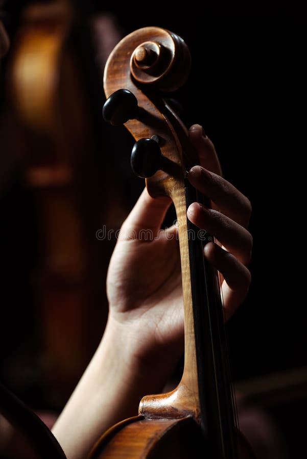 View of Female Musician Playing on Stock Image - Image of concert ...