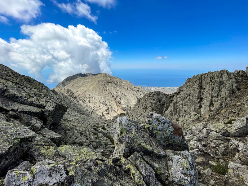 The View from Fengari Peak in Samothrace Stock Image - Image of path ...