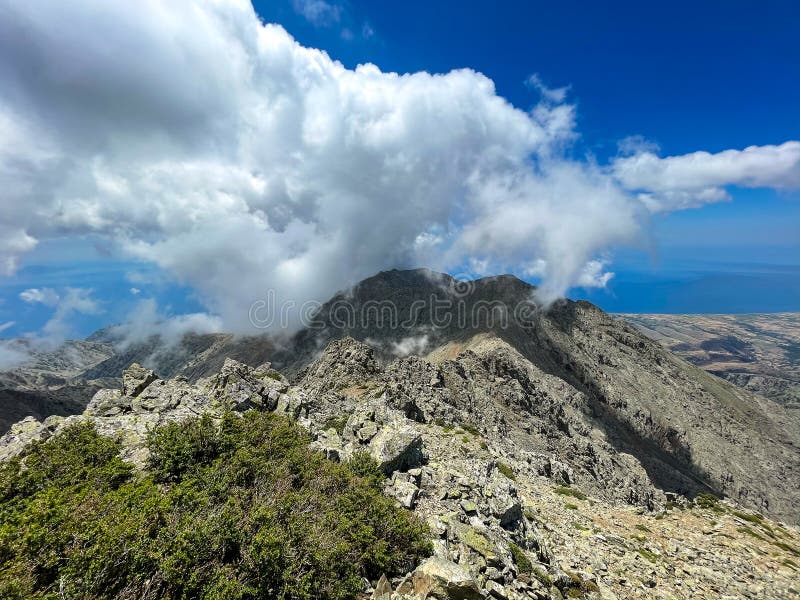 The View from Fengari Peak in Samothrace Stock Image - Image of ...