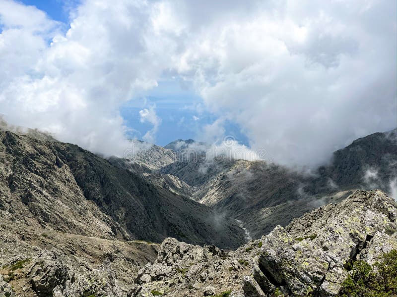 The View from Fengari Peak in Samothrace Stock Image - Image of path ...