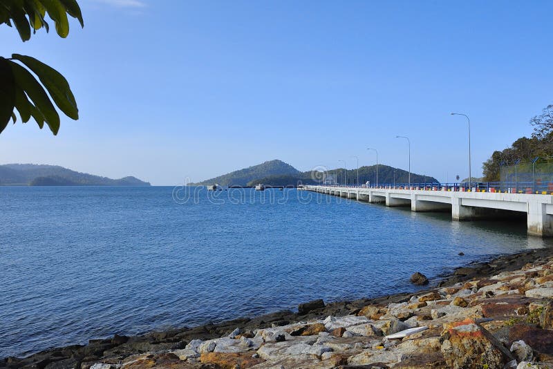 Jetty in Langkawi Island stock image. Image of outdoor - 125318549