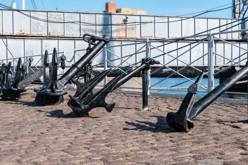 View of Few Different Sea Anchors Stock Photo - Image of summer, travel ...