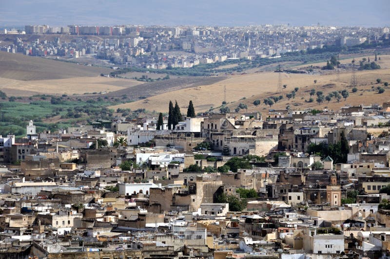 View of Fez Medina (Old Town of Fes) Stock Photo - Image of heritage ...
