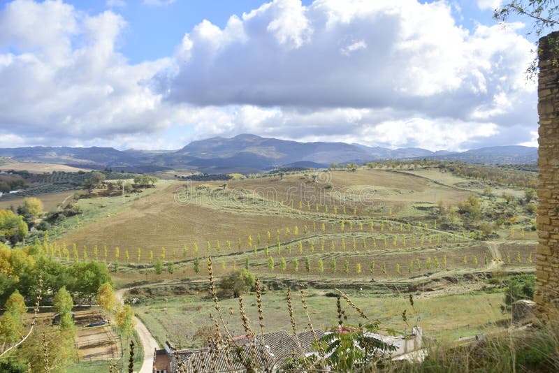 View of the Fields from a High Viewing Point. Stock Photo - Image of ...