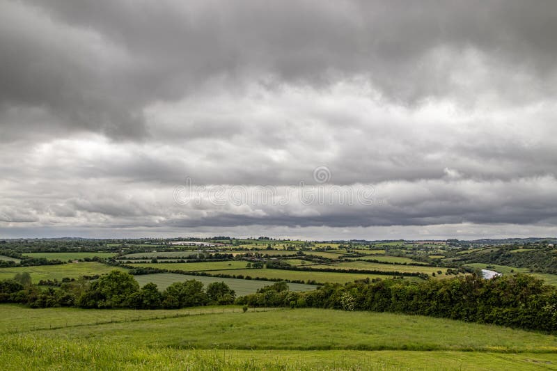 View from Top of Passage Tomb, Knowth, Ireland Stock Image - Image of ...