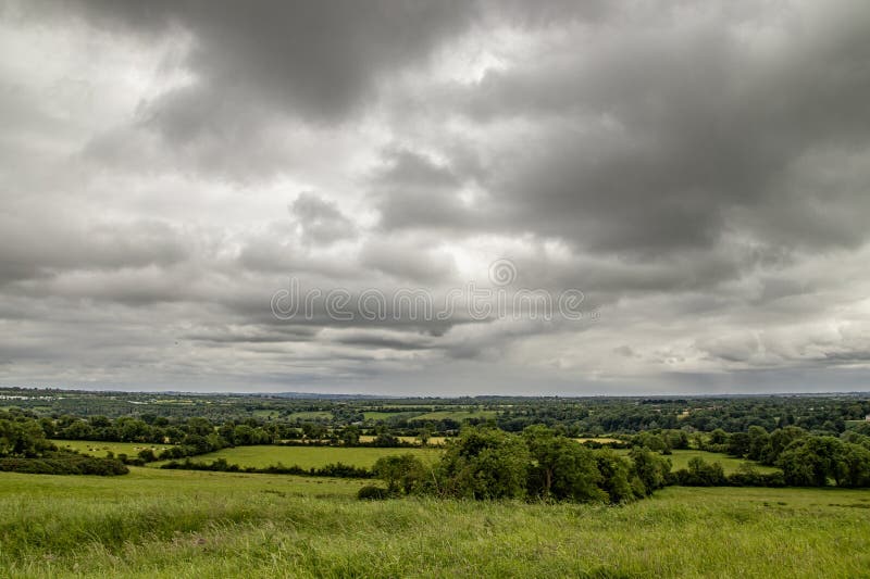 View from Top of Passage Tomb, Knowth, Ireland Stock Image - Image of ...